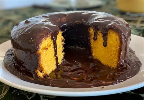 Bolo De Cenoura Cobertura De Chocolate Grau Receitas
