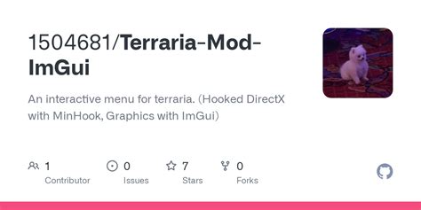Github 1504681 Terraria Mod Imgui An Interactive Menu For Terraria Hooked Directx With