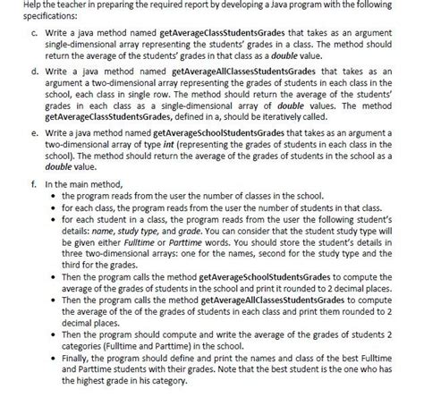 Solved Using Java Ide Using Arrays Following The