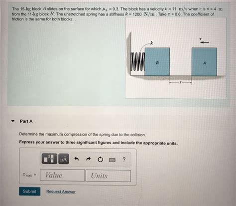 solved the 15 kg block a slides on the surface for which