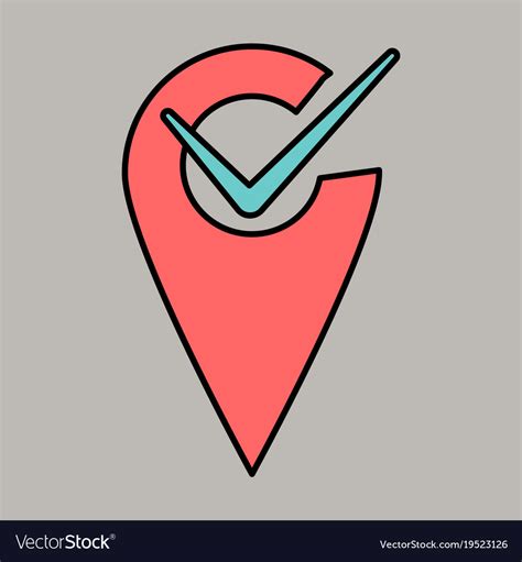 Navigation Geolocation Icon In Flat Design Vector Image