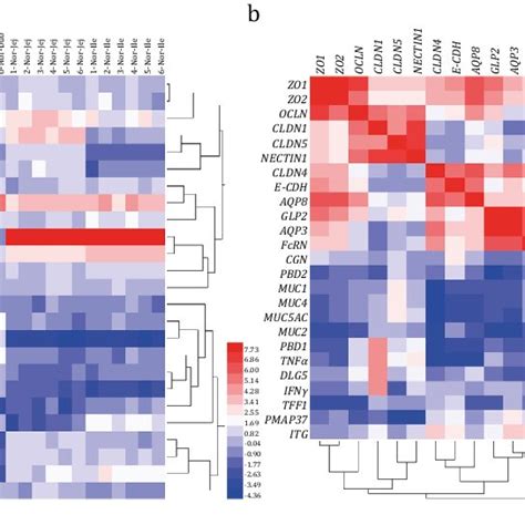 hierarchical clustering and correlation analysis of the relative