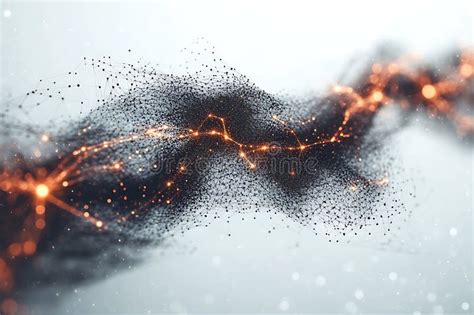abstract network connection illustration with glowing points and