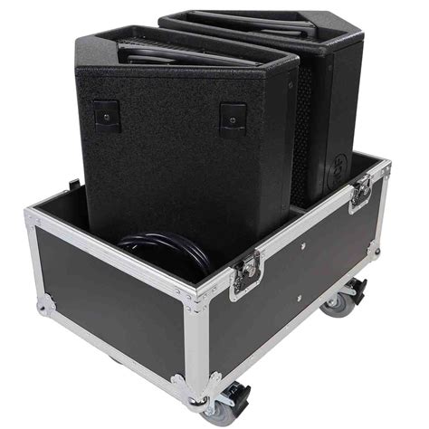Prox X Rcf Nx12 Smax2w Mk2 Stage Monitor Flight Case For 2 Rcf Nx 12 Sma With 4″ Wheels