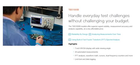 Original Tbs1000b Edu Series Tektronix Digital Storage Oscilloscope