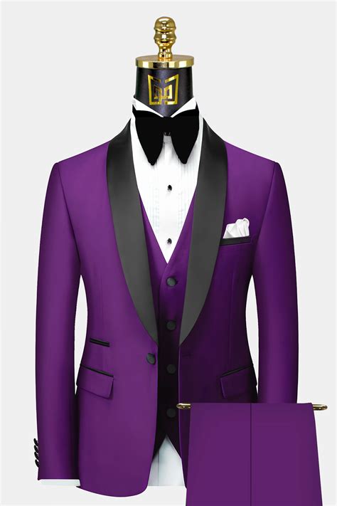 Purple Tuxedo Suit 3 Piece Gentlemans Guru