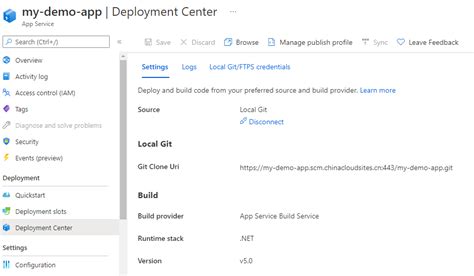 Configure Continuous Deployment Azure App Service Azure Docs