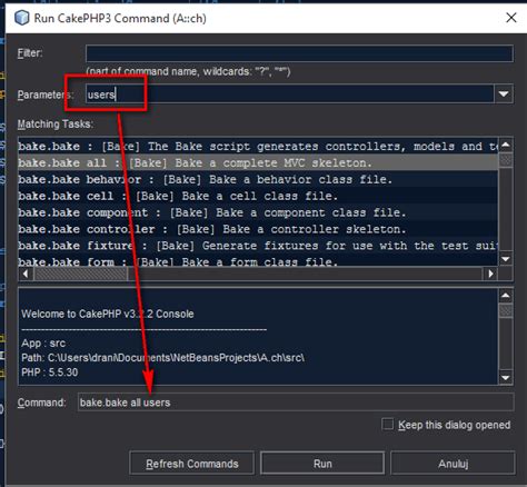 Cakephp 30 Baking In Netbeans Stack Overflow
