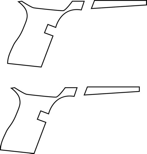 Artstation Glock 43 Gun Blank Template Vector File Svg Vector File For Cnc Laser Cutting