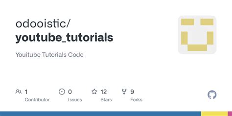 GitHub Odooistic Youtube Tutorials Youitube Tutorials Code