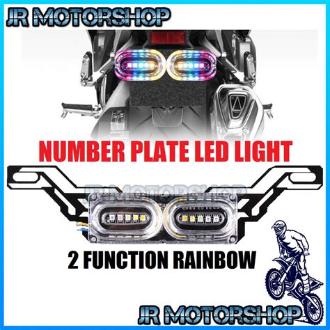 Number Plate Led Rainbow Two Flashingblinking Running Mode Rgb Flash Stop Light License