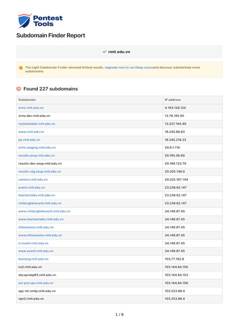 pentesttools subdomainfinder report pdf domain name system