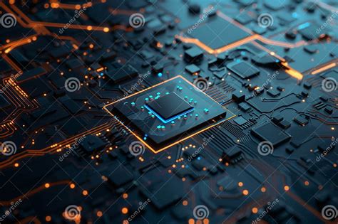 Technology Electronic Chip Circuit Diagram Stock Illustration Illustration Of Diagram Number