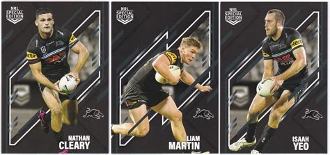 2023 NRL RIVALRY 3 CARD BASE COMMON PENRITH PANTHERS TEAM SET