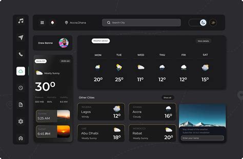 Weather Dashboard UI :: Behance
