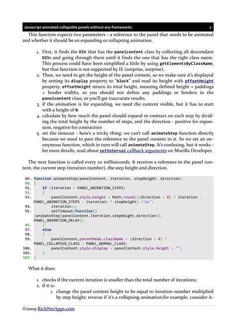 Collapsible Panels Tutorial Pdf