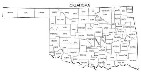 State Of Oklahoma Map Printable Hjdqc