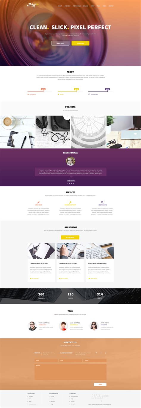 illdy free one page wordpress business theme colorlib