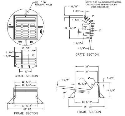 Drain Trench Patents Grate Assembly Claims Drainage Drawing Sketch