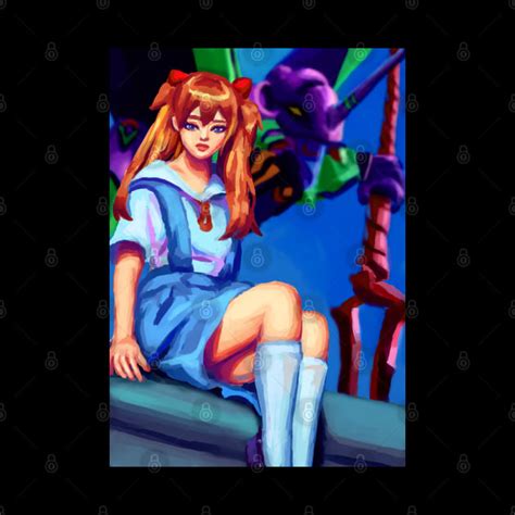 Asuka Langley Evangelion 90s Anime Fan Art Asuka Langley Art Pin