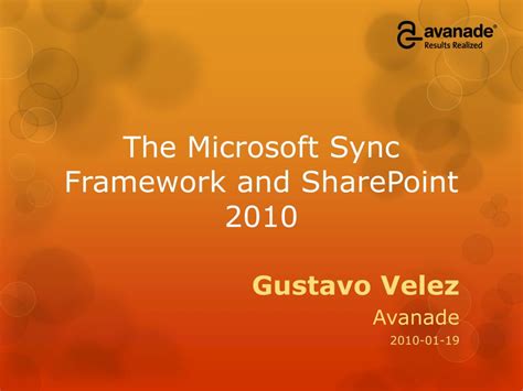 PPT The Microsoft Sync Framework And SharePoint PowerPoint Presentation ID