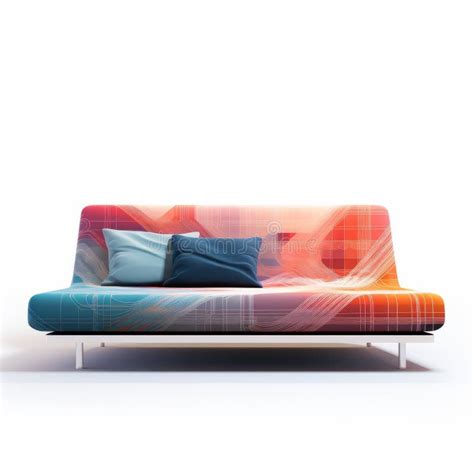 Futon Algorithmic Art On White Background Stock Illustration