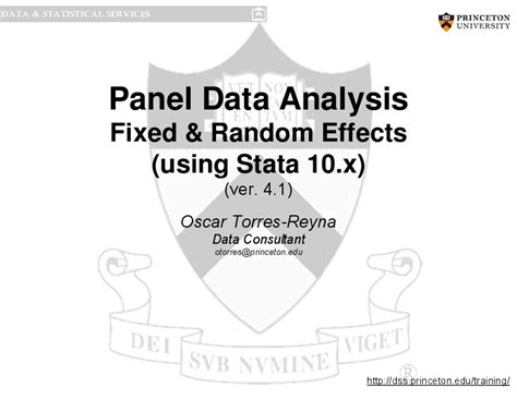 Pdf Pudssotr Panel Data Analysis Fixed And Random Effects Using Stata 10x Mumtaz Kazmi