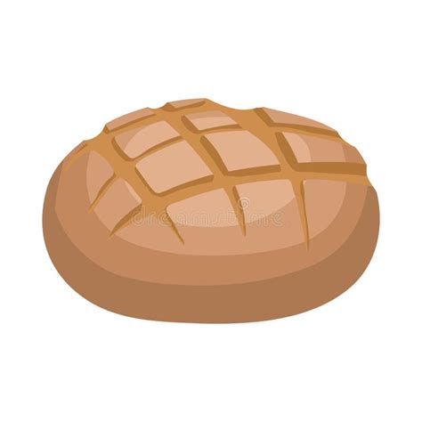 Round Bread Bun Icon Realistic Style Stock Illustration Illustration