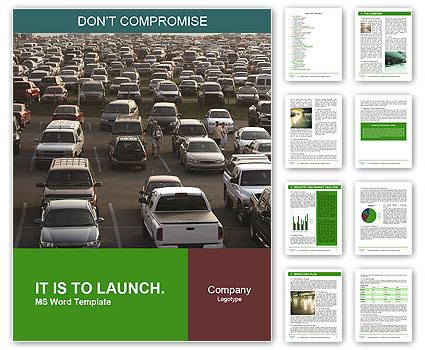 Traffic Congestion A Vast Collection Of Vehicles Word Template