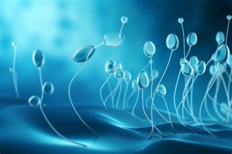 Premium Ai Image Energetic Journey Abstract Sperm Cells Swimming