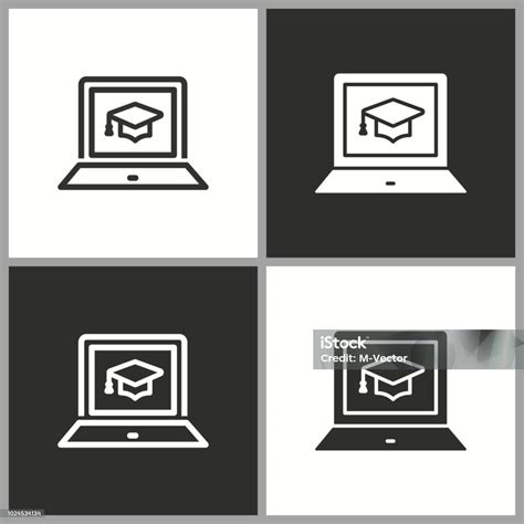 Elearning Education Icon Learn Symbol Vector Illustration Isolated