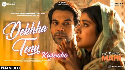 Dekha Tenu Karaoke Mr Mrs Mahi Mohammad Faiz Karaokelabelhindi Youtube