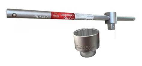 Cabo Força T Encaixe Cachimbo 34soquete Pito Estriado 50mm