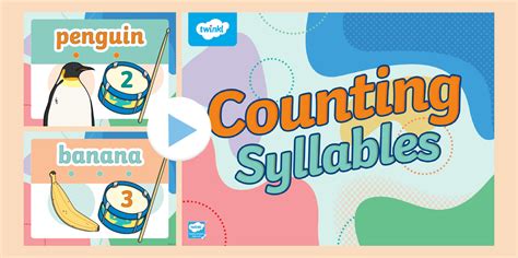 Counting Syllables Teacher Made Twinkl