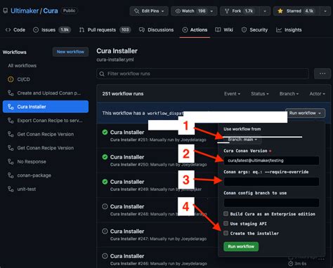 Github Actions Building In Depth · Ultimakercura Wiki · Github