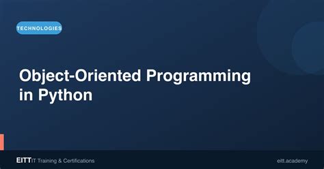 Object Oriented Programming In Python — Training Eitt