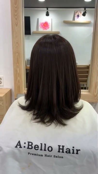 숱많은 머리 질감처리 레이어드컷 손질 편한 스타일 완성 Shorts 레이어드컷 Youtube