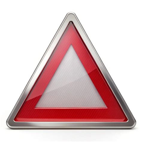 Triangle Sign Clear Clipping Path For Sign Premium Ai Generated Image