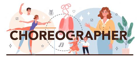 Premium Vector Choreographer Typographic Header Dance Teacher In A