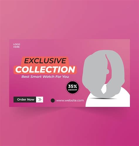 Premium Vector Smartwatch Social Media Cover Banner Template