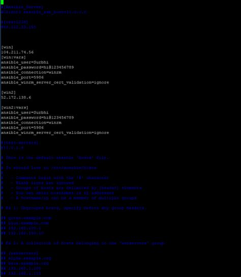 Connecting Windows Host To Ansible Engine