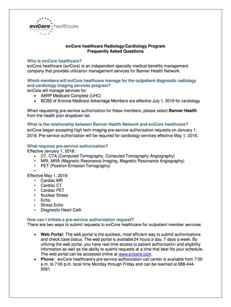 Fillable Online Pre Service Authorization Of Advanced Imaging Evicore Fax Email Print