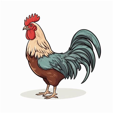 Hand Drawn Illustration Cock Vector Doodle Style Cartoon Illustration