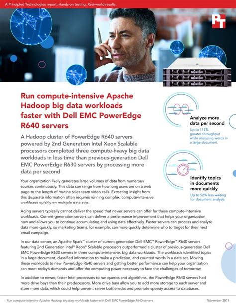 Run Compute Intensive Apache Hadoop Big Data Workloads Faster With Dell Emc Poweredge R640