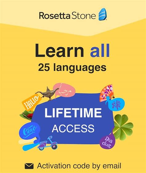 Rosetta Stone Learn Languages Lifetime Access Learn 24 Languages