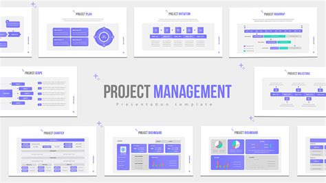 Project Gannt Chart PowerPoint Template SlideKit