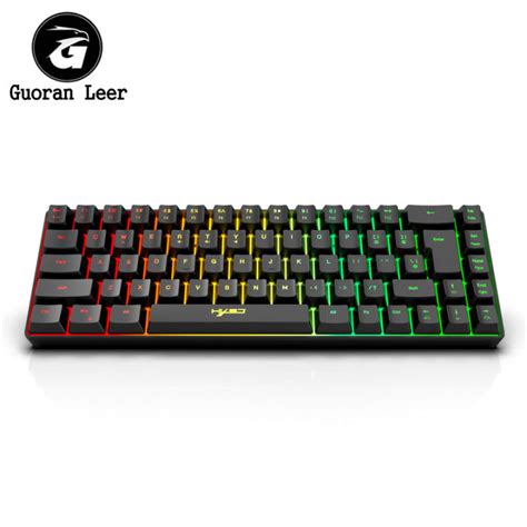V200 Portable Gaming Keyboard RGB Colorful Backlit Keyboard 68 Keys