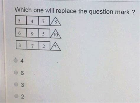 find the number which will replace the question mark and follows the