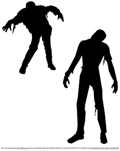 Zombie Vector Silhouette