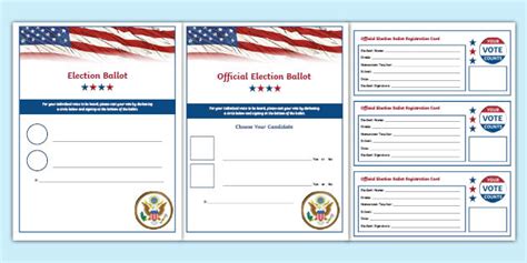 Editable Election Ballot Template Social Studies Resource